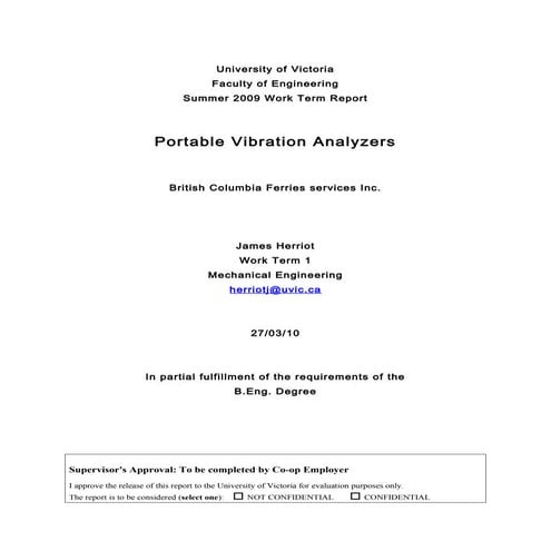 Report, Portable Vibration Analyzers | DOC