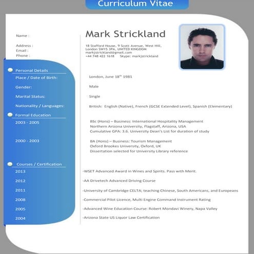 CV - Mark Strickland | PDF