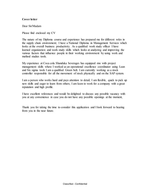 Statement of suitability