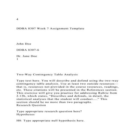 4DDBA 8307 Week 7 Assignment TemplateJohn DoeD.docx