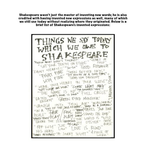 Common shakespearean terms | DOC