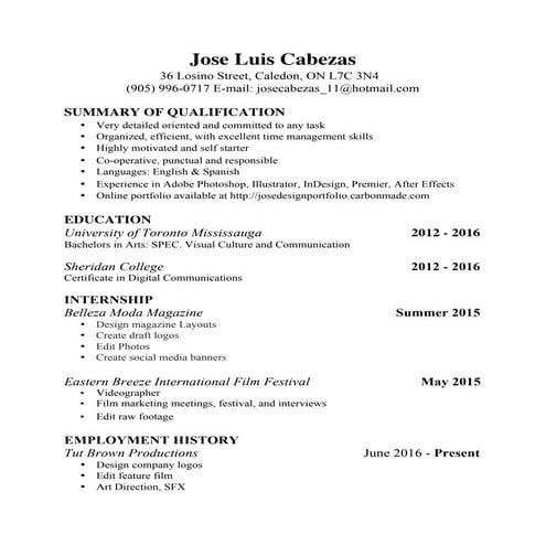 Resume Jose | PDF