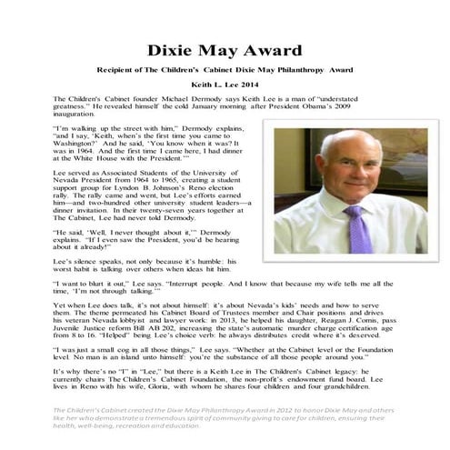 Dixie May Award 2014 | DOCX