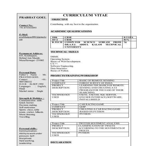 Naman Sehgal (CV) | DOC