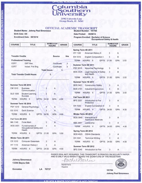 GED Transcript | PDF