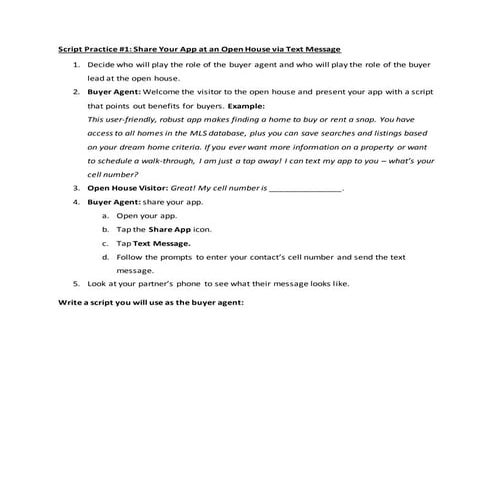 Script Practice mobile app | DOCX