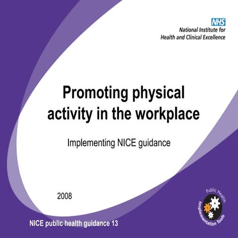 NICE HEALTH GUIDANCE: WORKPLACE | PPT