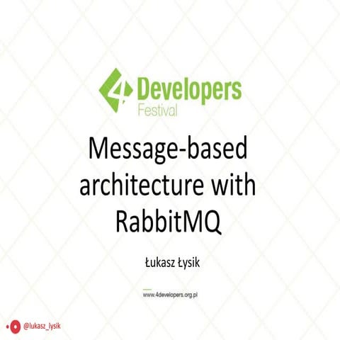 4developers Łukasz Łysik Message Driven Architecture With Rabbitmq Ppt 0158
