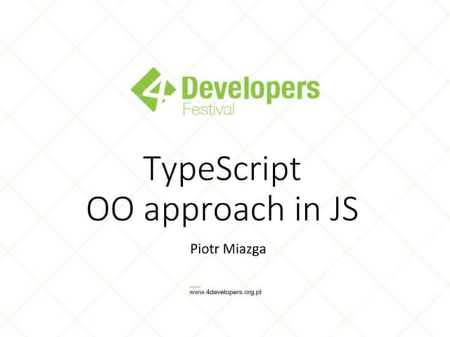 Typescript Object Oriented Approach In Js Ppt 2335