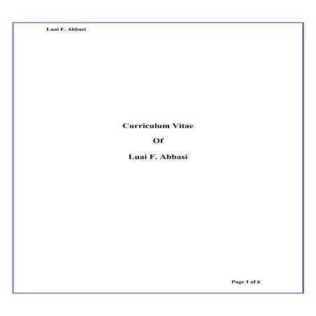 Luai CV Updated 2016 | PDF