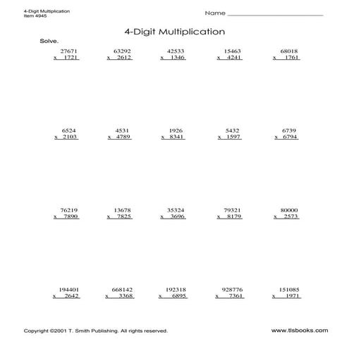 4digitmultiplication | PDF