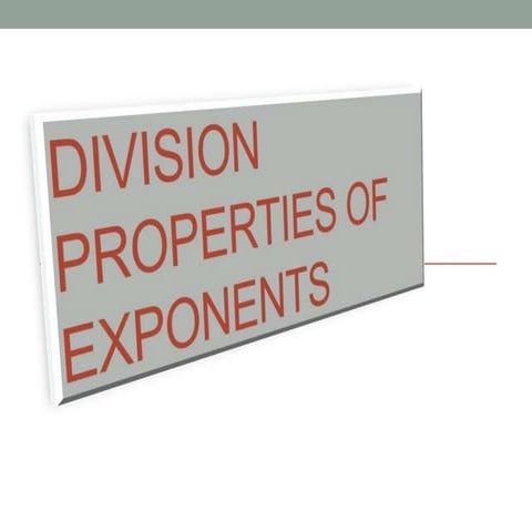 Division Properties of Exponents | PPTX