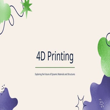 4D Printing.pptx power point presentetion | PPTX