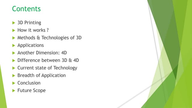 3D PRINTING TECHNOLOGY.pptx | 3-D Graphics | Computer Software and ...