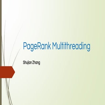 PageRank in Multithreading | PPTX