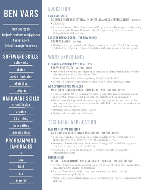 Kavan Ferguson Resume - Fall 2016 | PDF