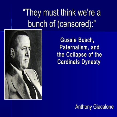 St. Louis SABR -- Busch | PPT