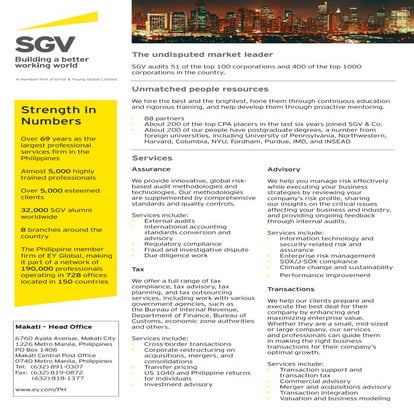 SGV_Company Profile | PDF