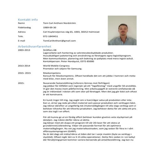 CV-Swe | PDF