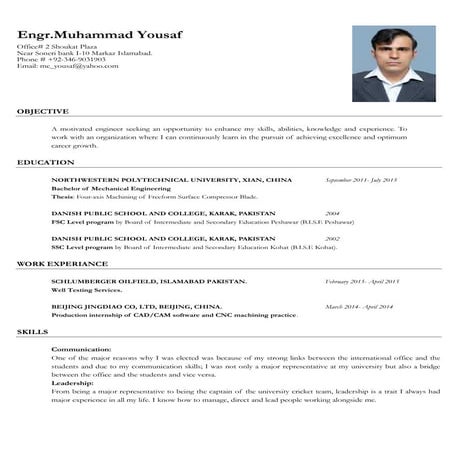 yousaf pdf CV | PDF