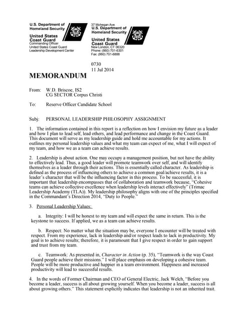 Leadership Commander Philosophy_141030 | PDF | Defense Industry ...