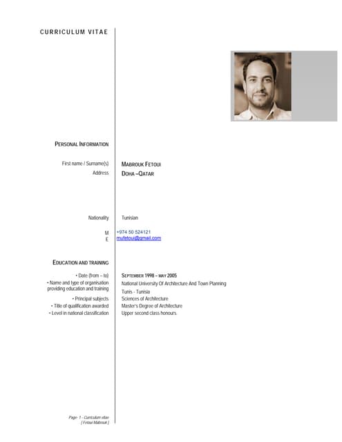 ARCHT JOSEPH CV architect2016 | PDF
