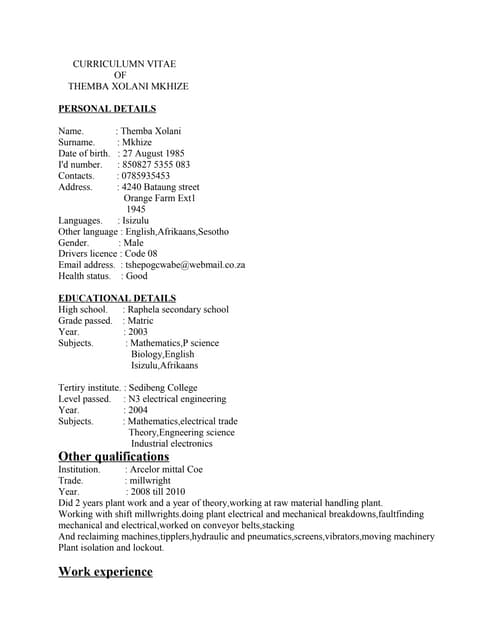 MOSES CV | DOC