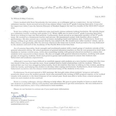 Jonathan Diamond Reference Letter | PDF
