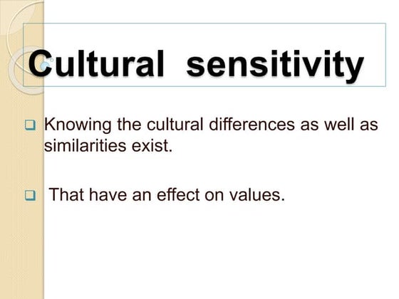 Cultural sensitivity | PPTX