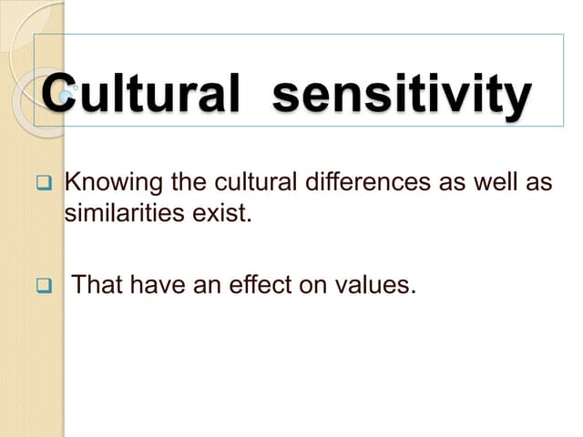 Cultural Sensitivity | PPT