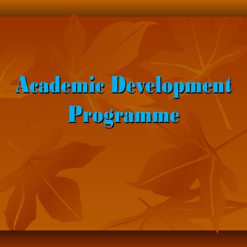 Academic Development Programme | PPT