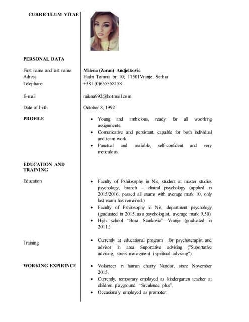 CV Vickie Cronje 2016 Teaching | PDF