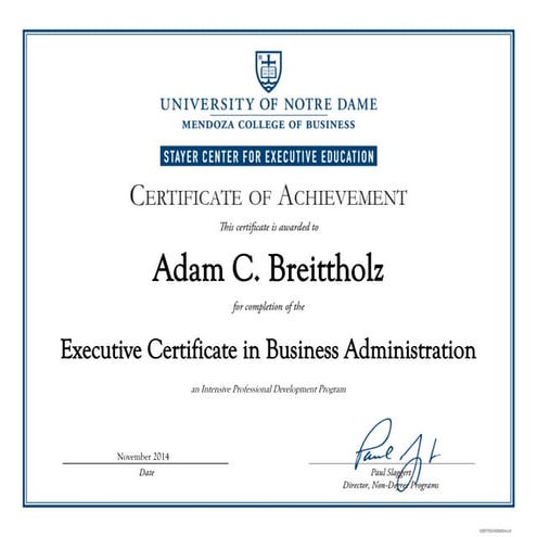 executive cert. nd | PPT