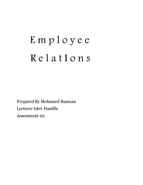 Employer employee relationship | PPTX