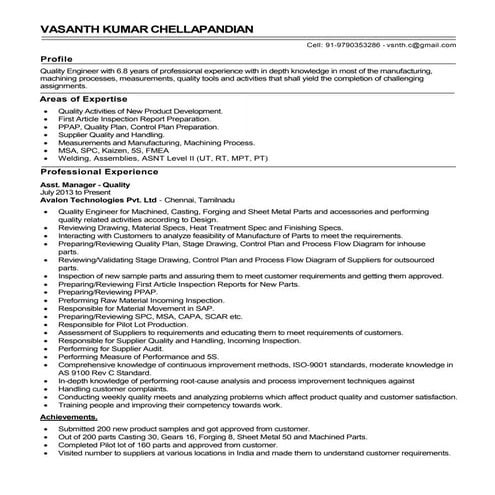 Resume_Vasanth | PDF
