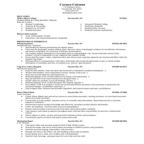 Carmen Coleman Resume | PDF