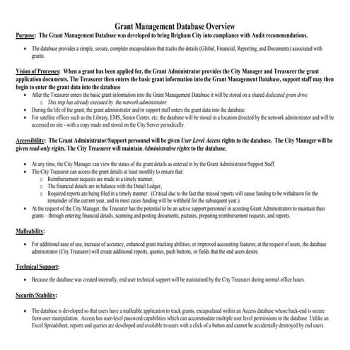 Grant Document Sample | PPT