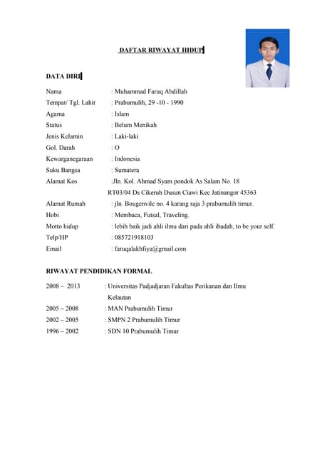 CV Ridwan | PDF