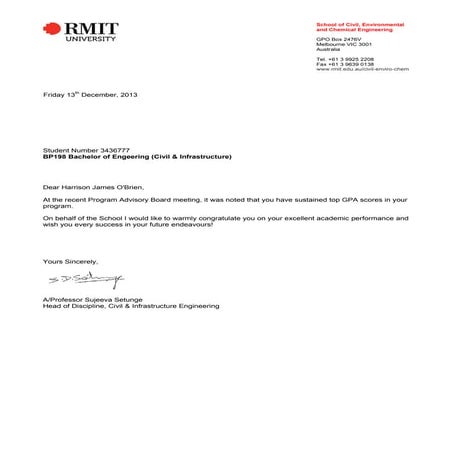 Commendation Letter | PDF