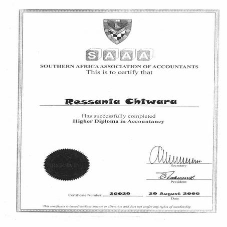 SAAA HIGHER DIPLOMA IN ACCOUNTANCY | PDF