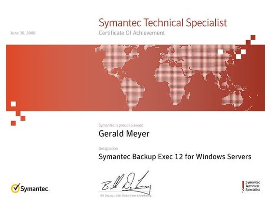 Symantec Technical Specialist Certificate | PPT