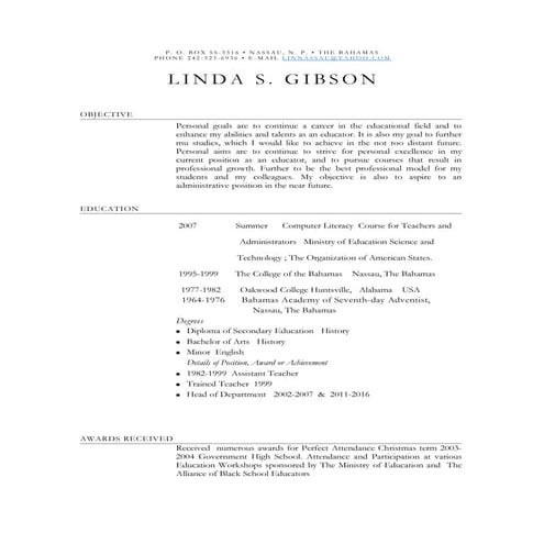 Linda's Resume | DOC