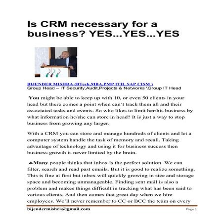The Ultimate CRM Checklist | PDF