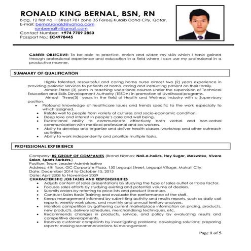 RONALD-RESUME-1 | PDF