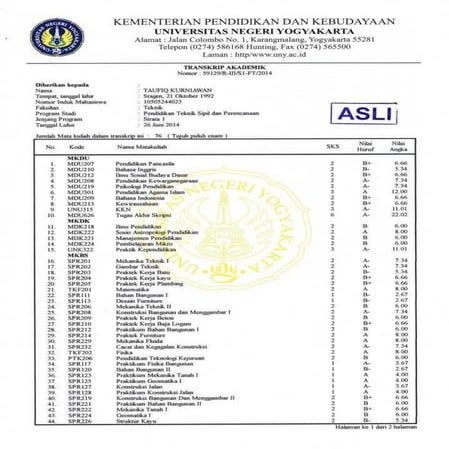 academic transcript | PDF
