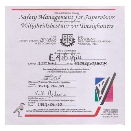 Safety Management for Supervisors Internal Training Course | PDF