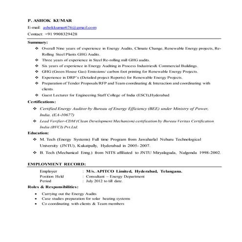 Ashok Kumar-CV | DOCX
