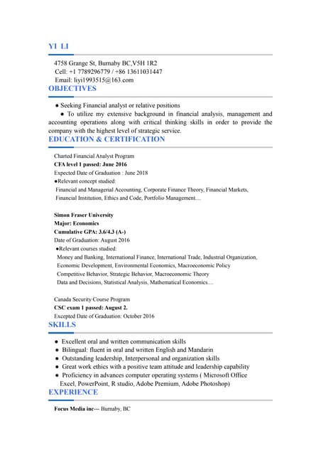 Alex Busbey Resume | PDF