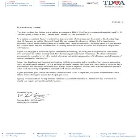 Td and A Reference | PDF