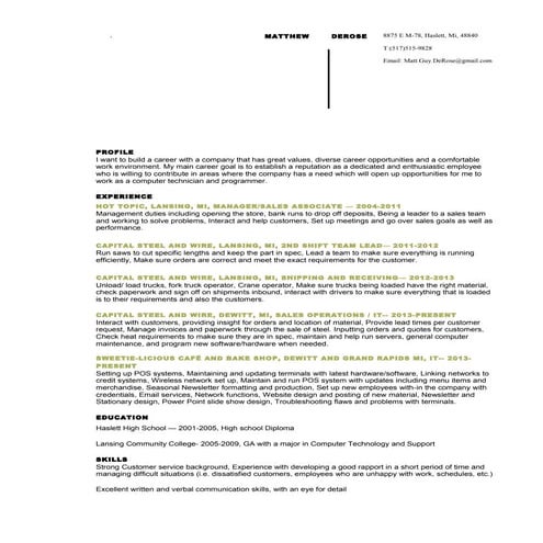 resume word dox | DOCX
